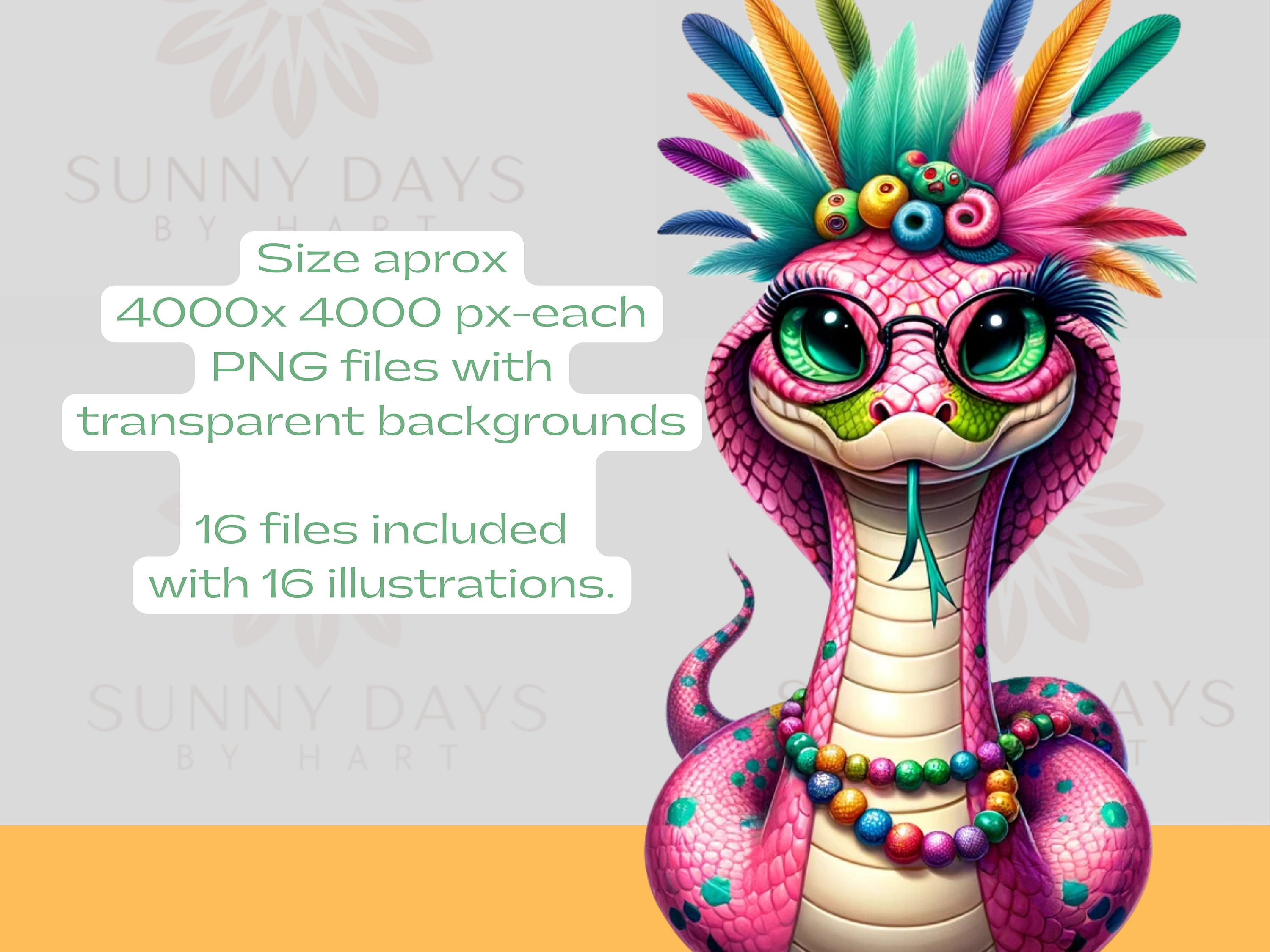 Snakes Clip Art Collection: Playful Designs for Crafts, POD, and DIY ...