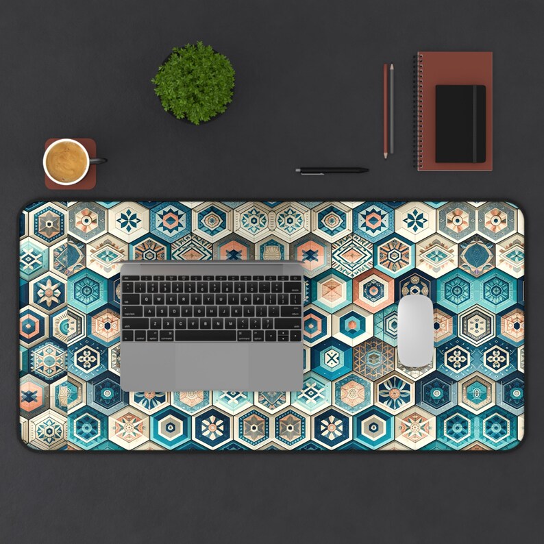Mosaic Mandala Desinger Desk Mat | Neoprene Non-slip Mouse Pad | Home ...