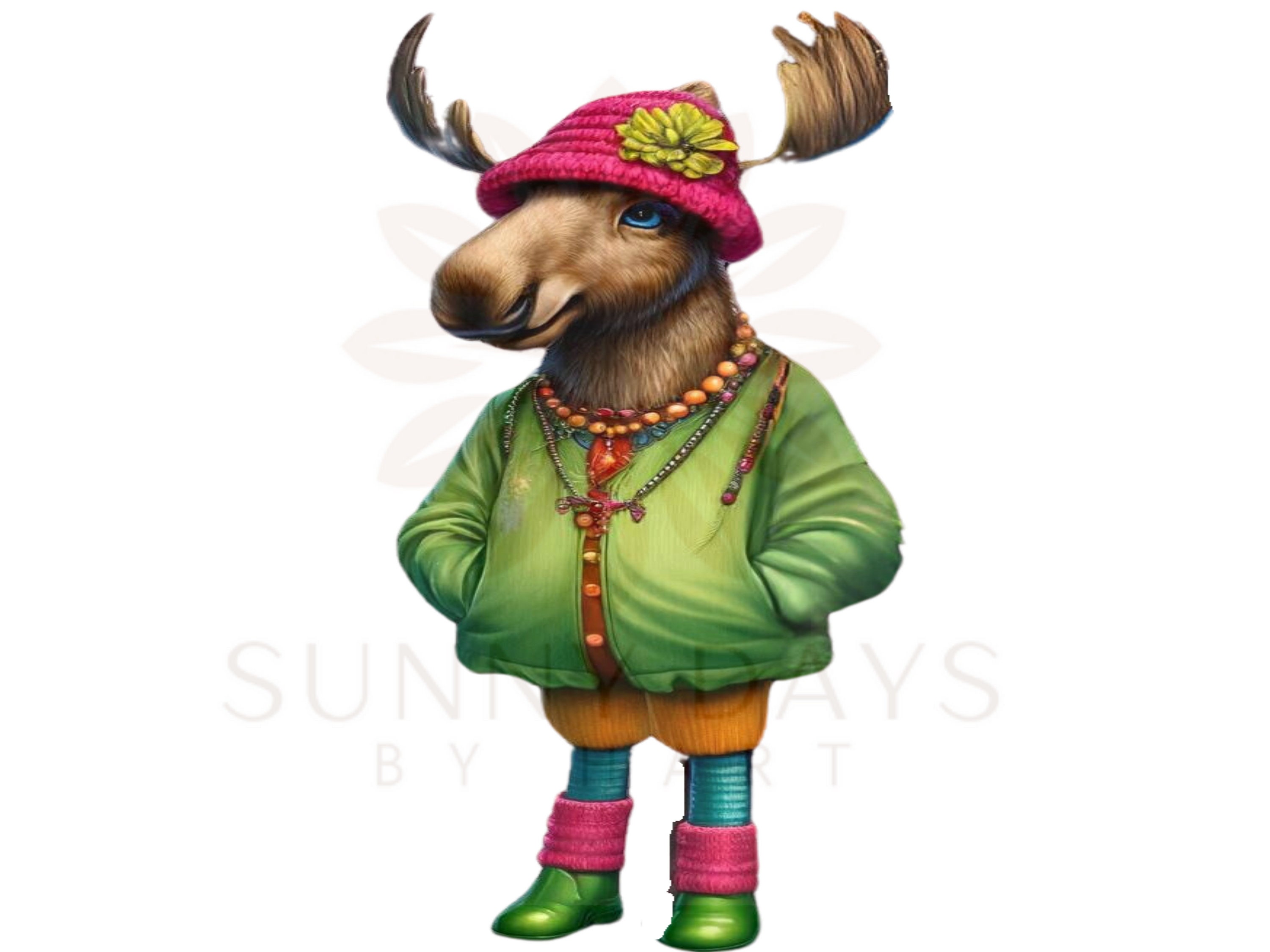 Moose Clip Art Collection: Playful Designs for Crafts, POD, and DIY ...