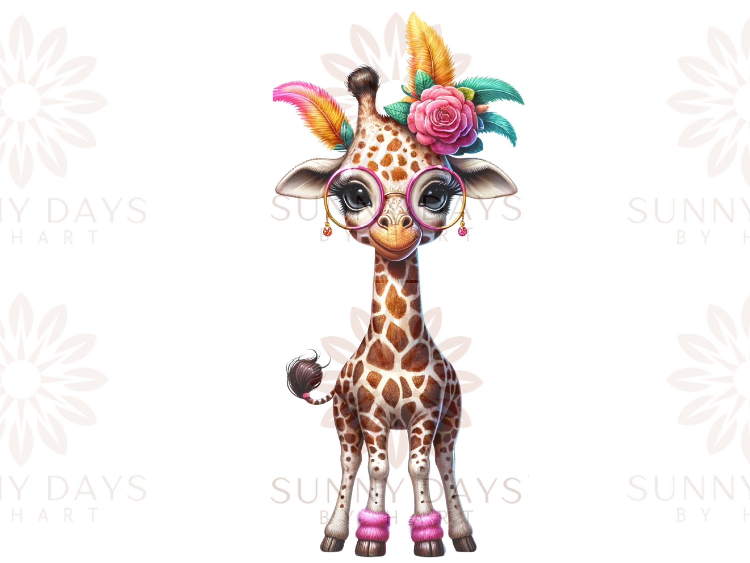 Giraffes Clip Art Collection: Playful Designs for Crafts, POD, and DIY ...