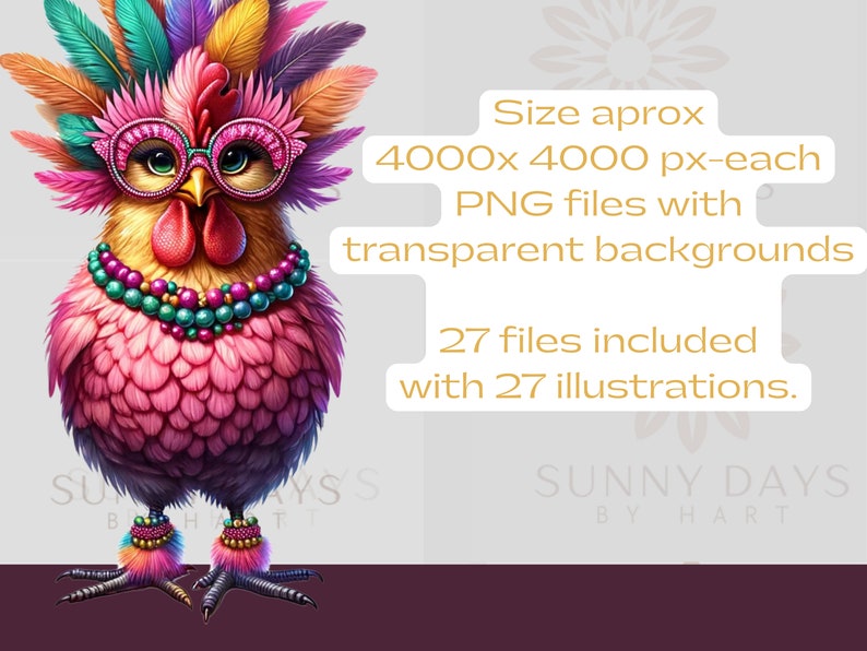 Chickens Clip Art Collection: Playful Designs for Crafts, POD, and DIY ...