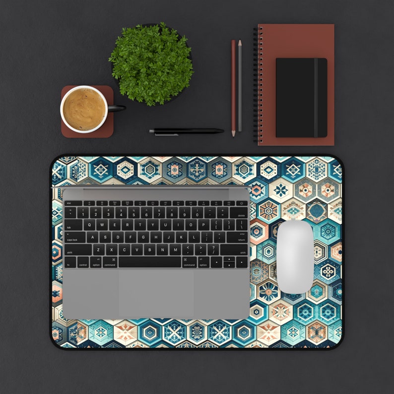 Mosaic Mandala Desinger Desk Mat | Neoprene Non-slip Mouse Pad | Home ...