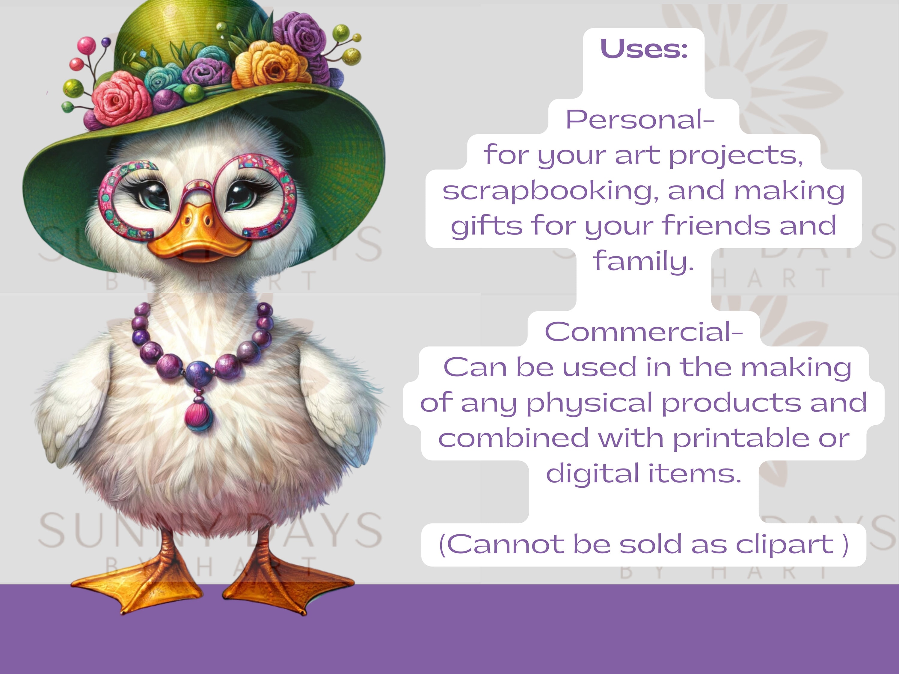 Ducks Clip Art Collection: Playful Designs for Crafts, POD, and DIY ...