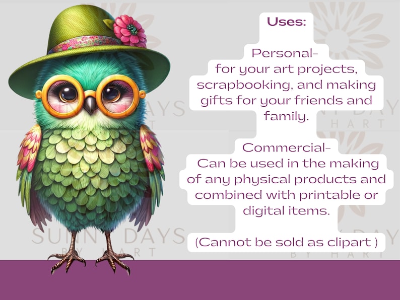 Owl Clip Art Collection: Playful Designs for Crafts, POD, and DIY ...