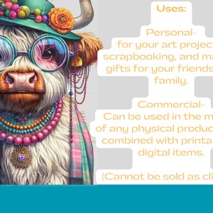 Highland Cow Clip Art Collection: Playful Designs for Crafts, POD, and ...