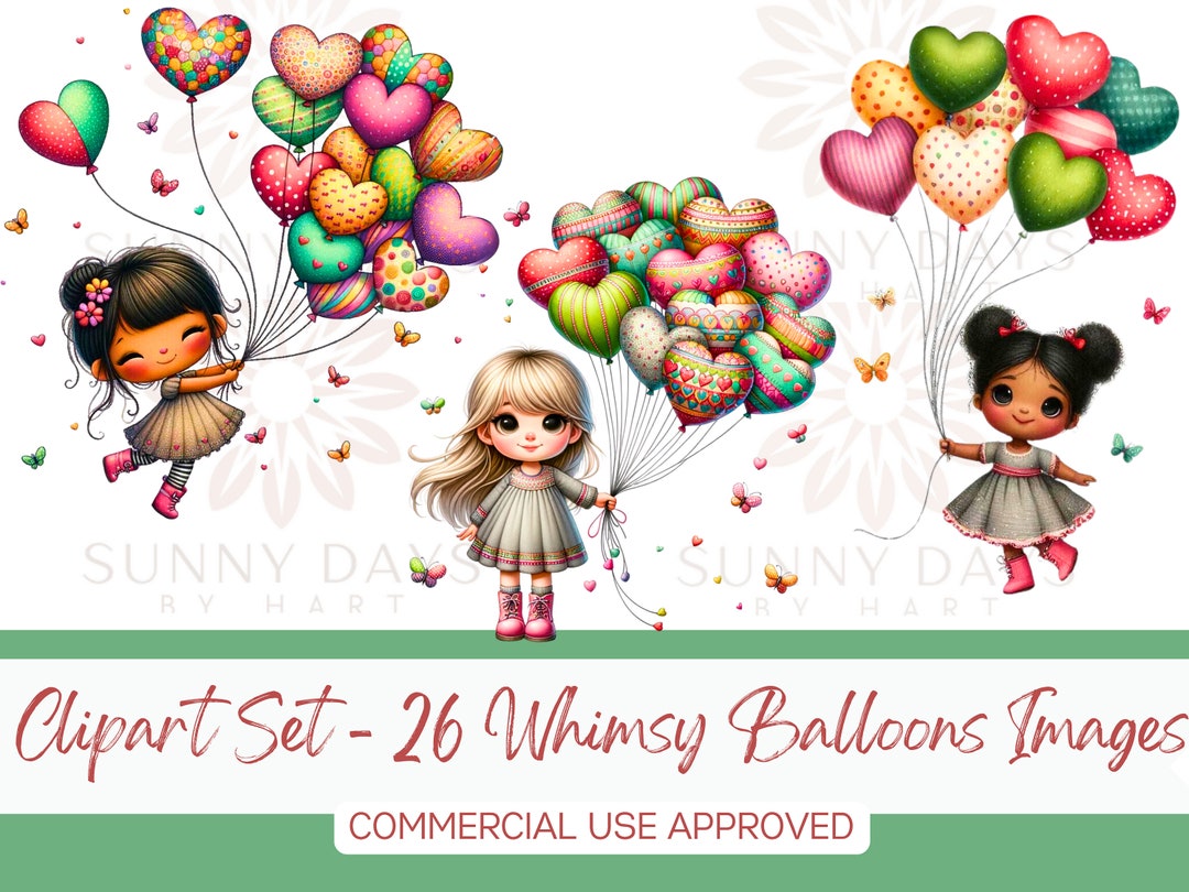Whimsical Girls Clip Art Collection: Multicultural & Playful Designs ...