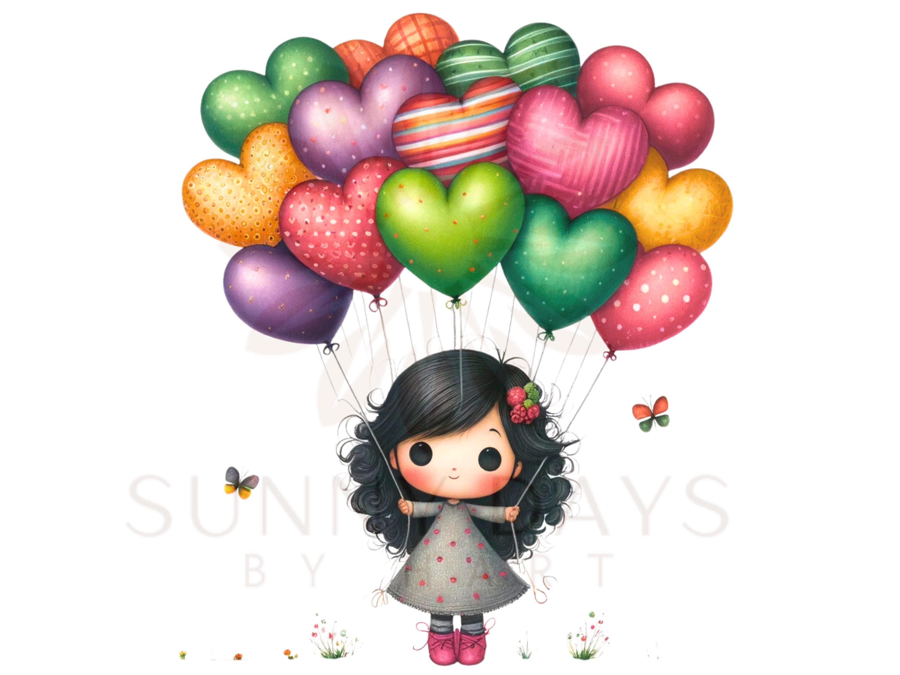 Whimsical Girls Clip Art Collection: Multicultural & Playful Designs ...