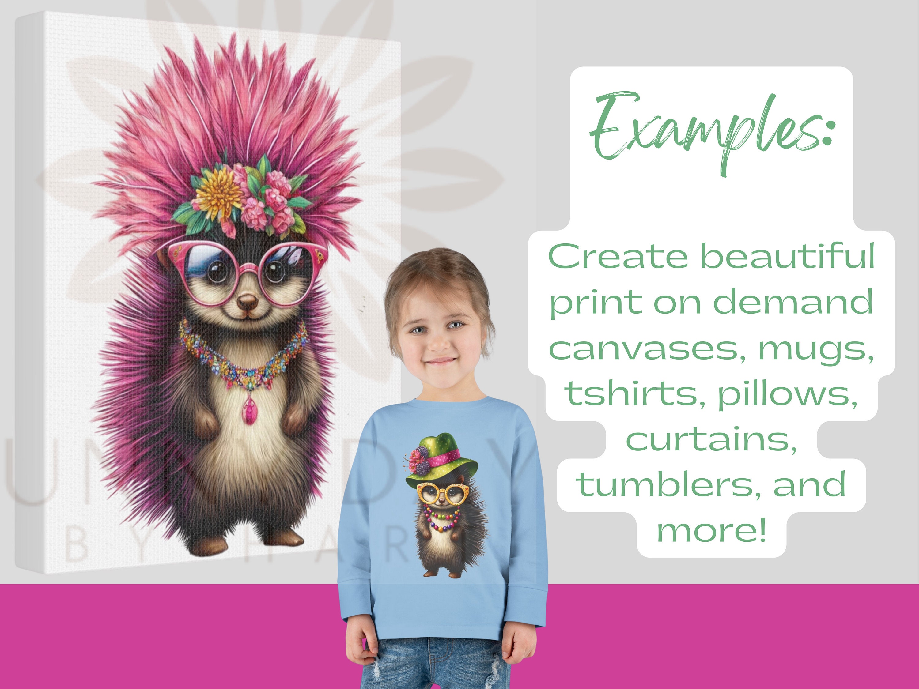 Porcupine Clip Art Collection: Playful Designs for Crafts, POD, and DIY ...