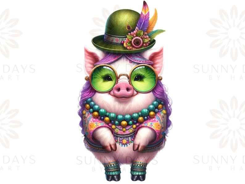 Pigs Clip Art Collection: Playful Designs for Crafts, POD, and DIY ...