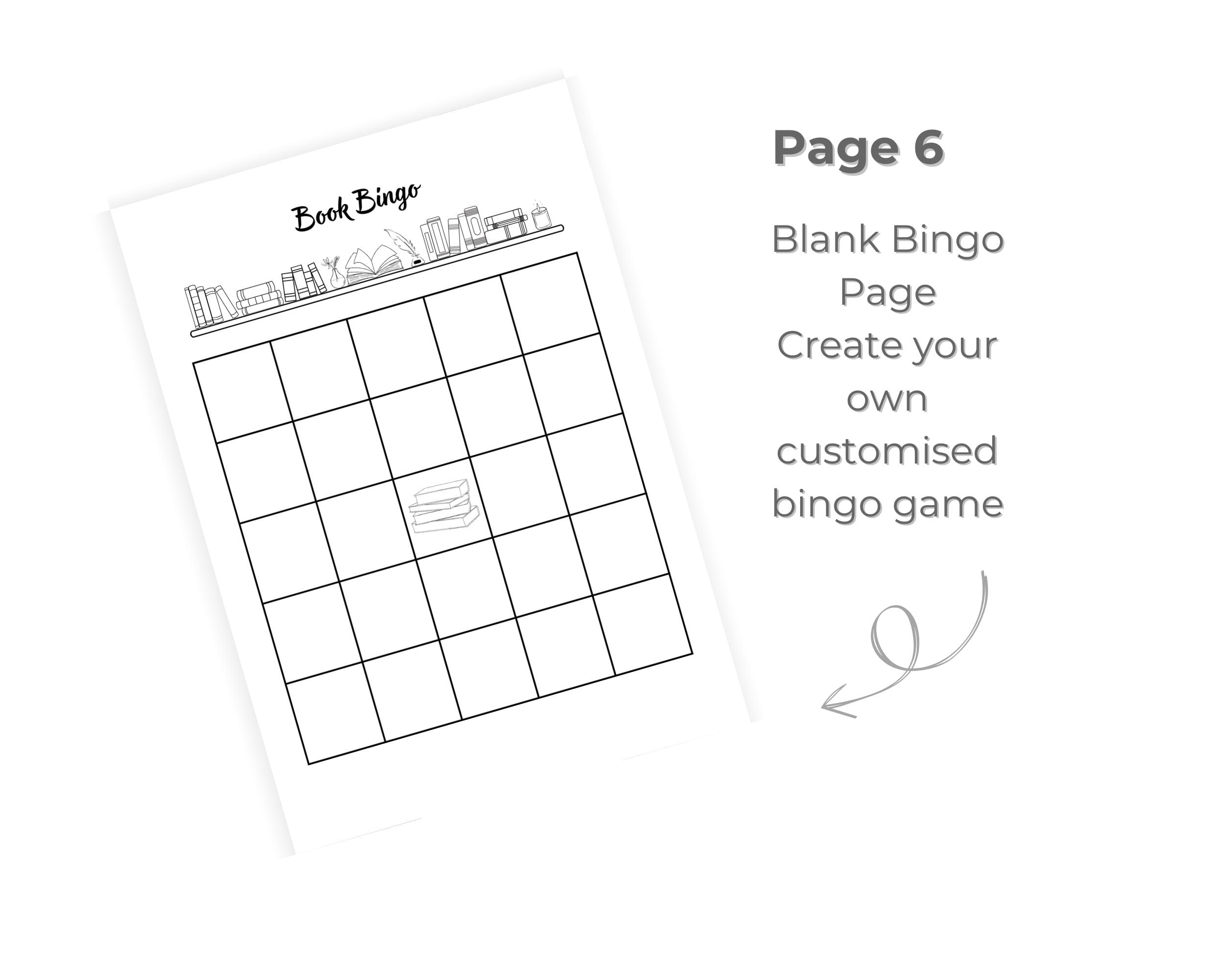 Printable Book Bingo Bundle, Printable Journal Page, Reading Bingo ...