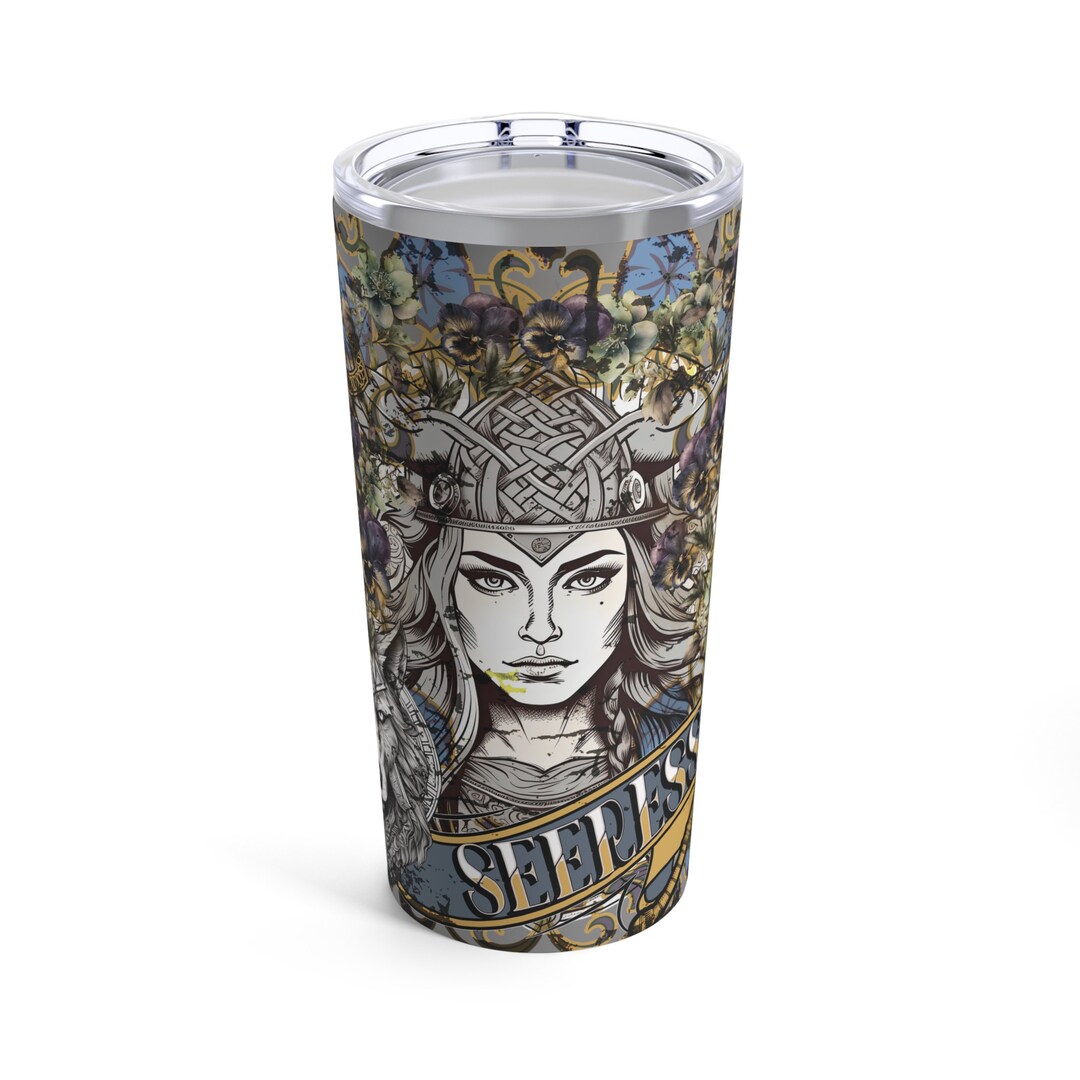 Visions of the Seeress: Norse Heritage Tumbler, Viking Seeress ...