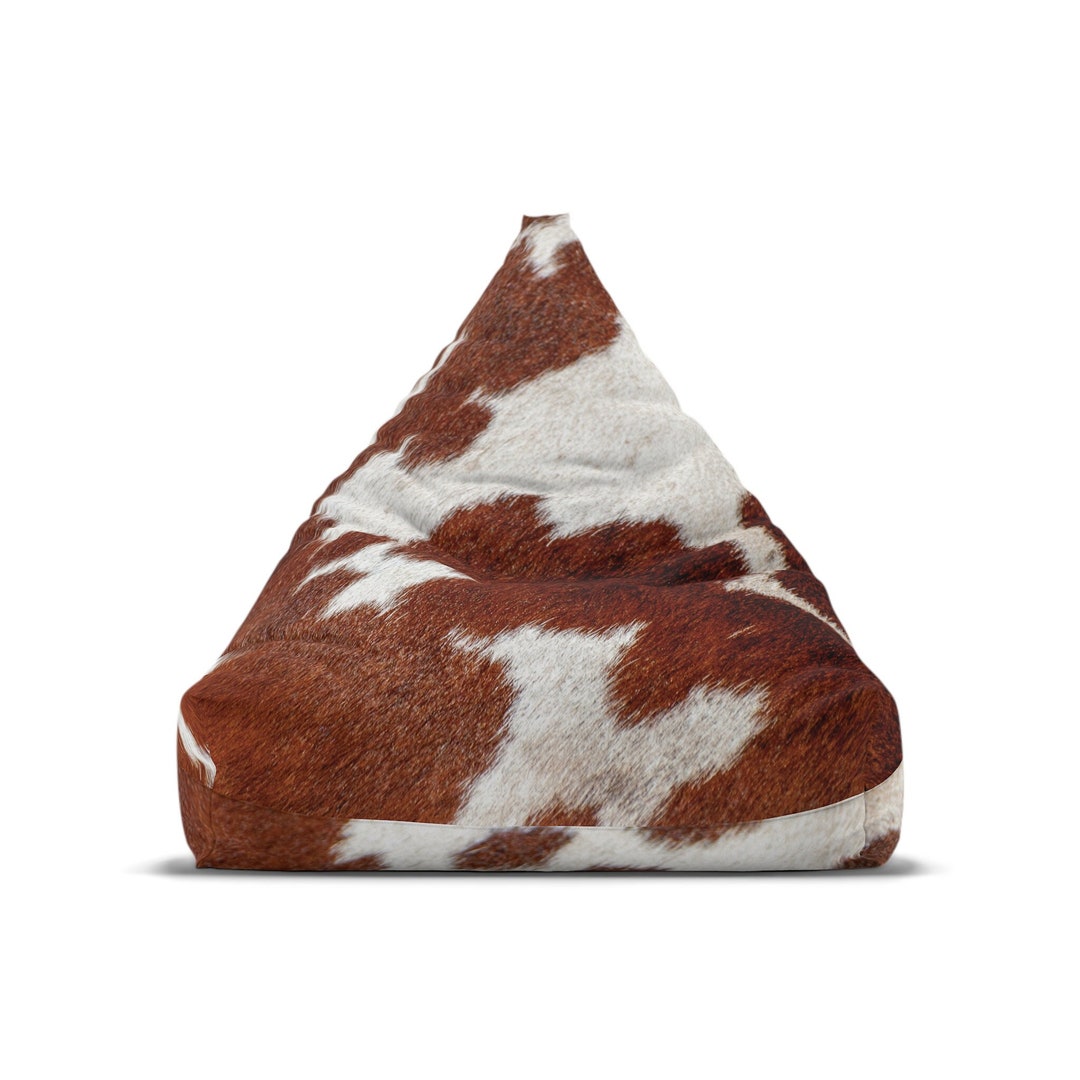 Cow Friendly Bean Bag Cover,faux Cow Hide Bean Bag,animal Print Chair ...