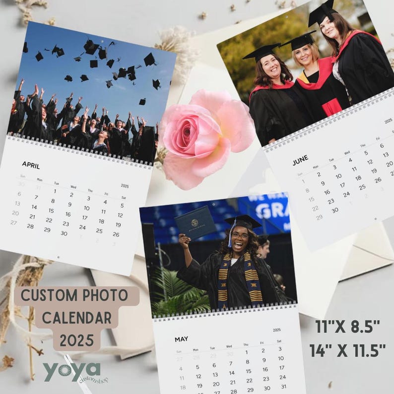 2025 Custom Photo Custom Calendar/family Graduation Gift, Wedding Photo ...