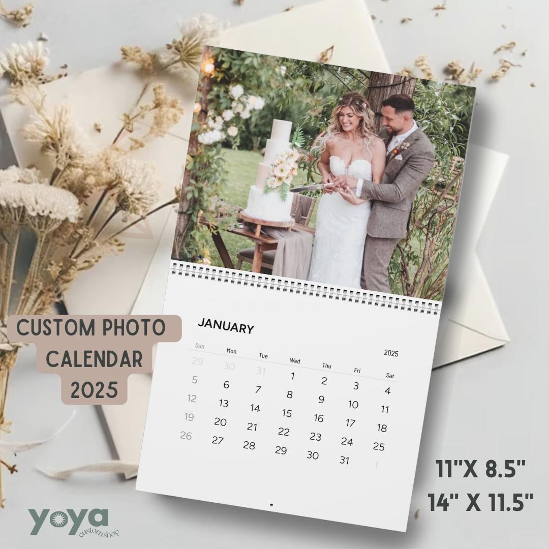 2025 Custom Photo Custom Calendar/family Graduation Gift, Wedding Photo ...