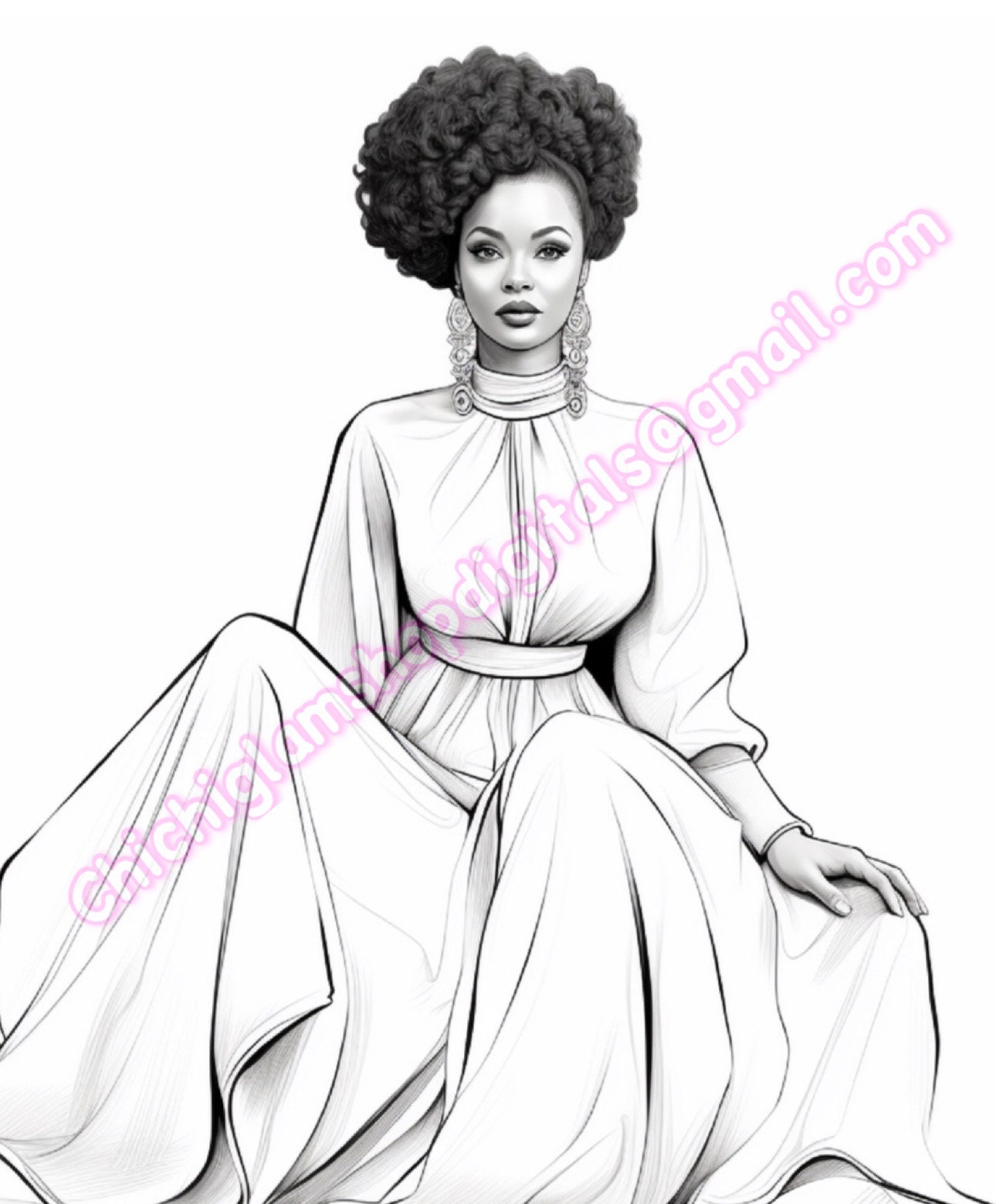 Queens of Color: Inspiring Coloring Pages for Black Ladies - Etsy