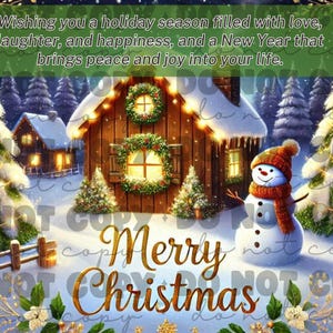 Printable Christmas Card - Digital Download PNG & PDF | Instant Holiday ...