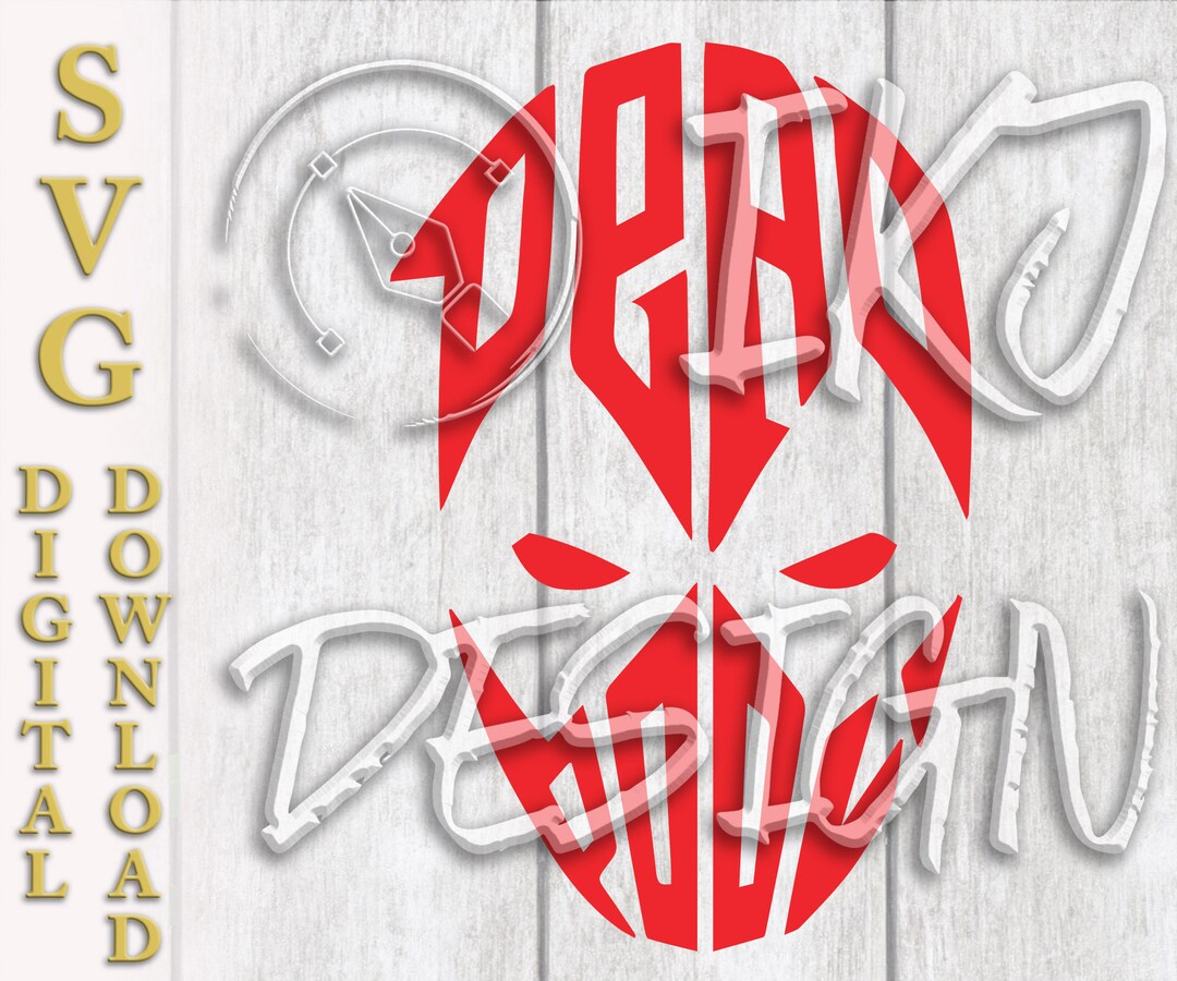 Deadpool Face 1 Color SVG | Vector Art - Etsy