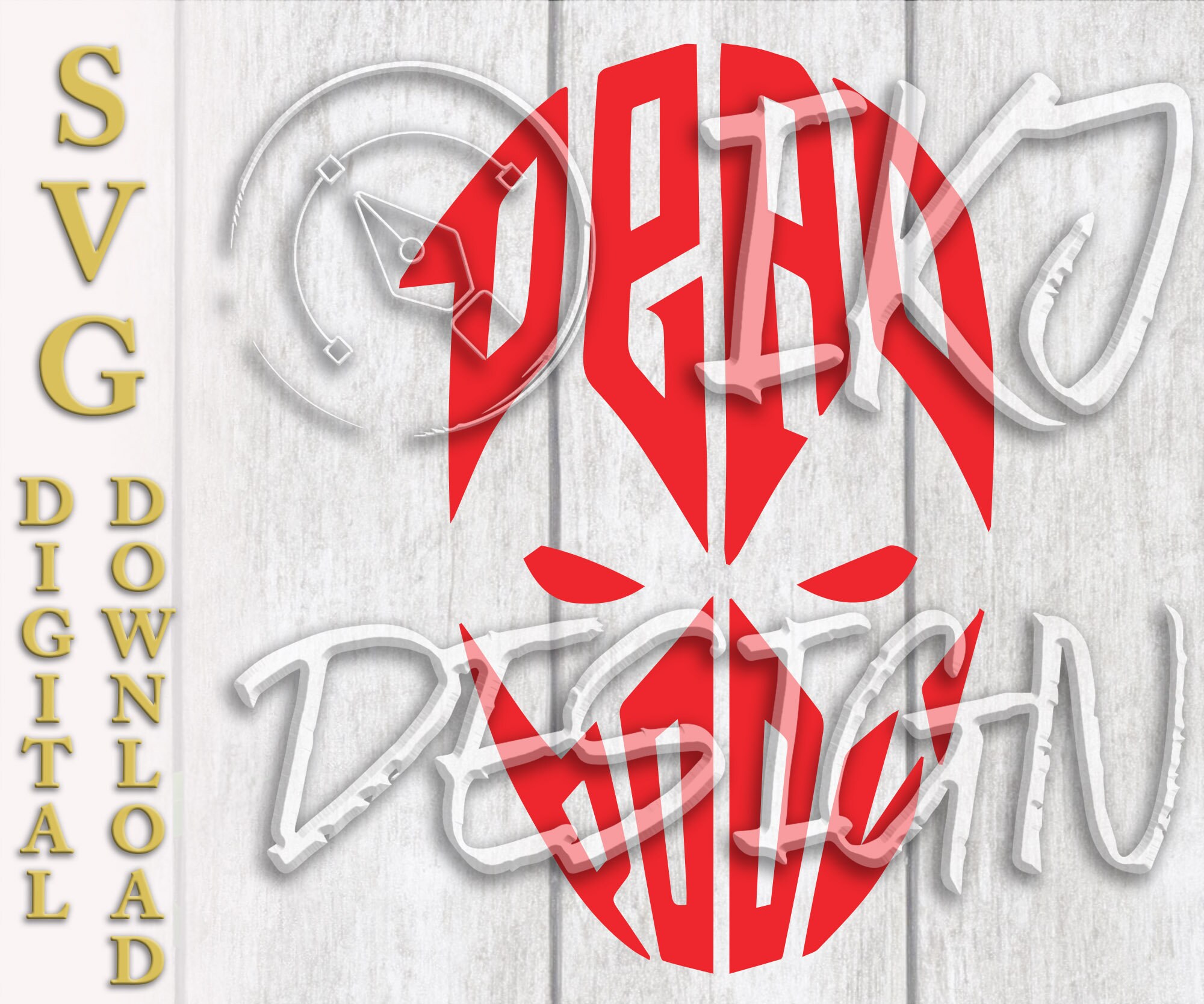 Deadpool Face 1 Color SVG | Vector Art - Etsy