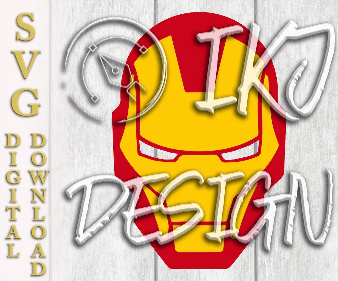 Iron Man Mask SVG Vector Art - Etsy
