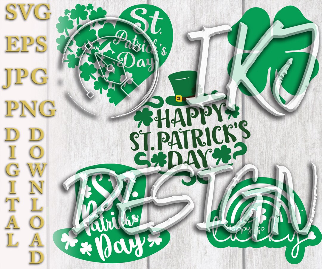 St Patrick's Day Bundle SVG | EPS | PNG | Vector Art | Raster Files - Etsy