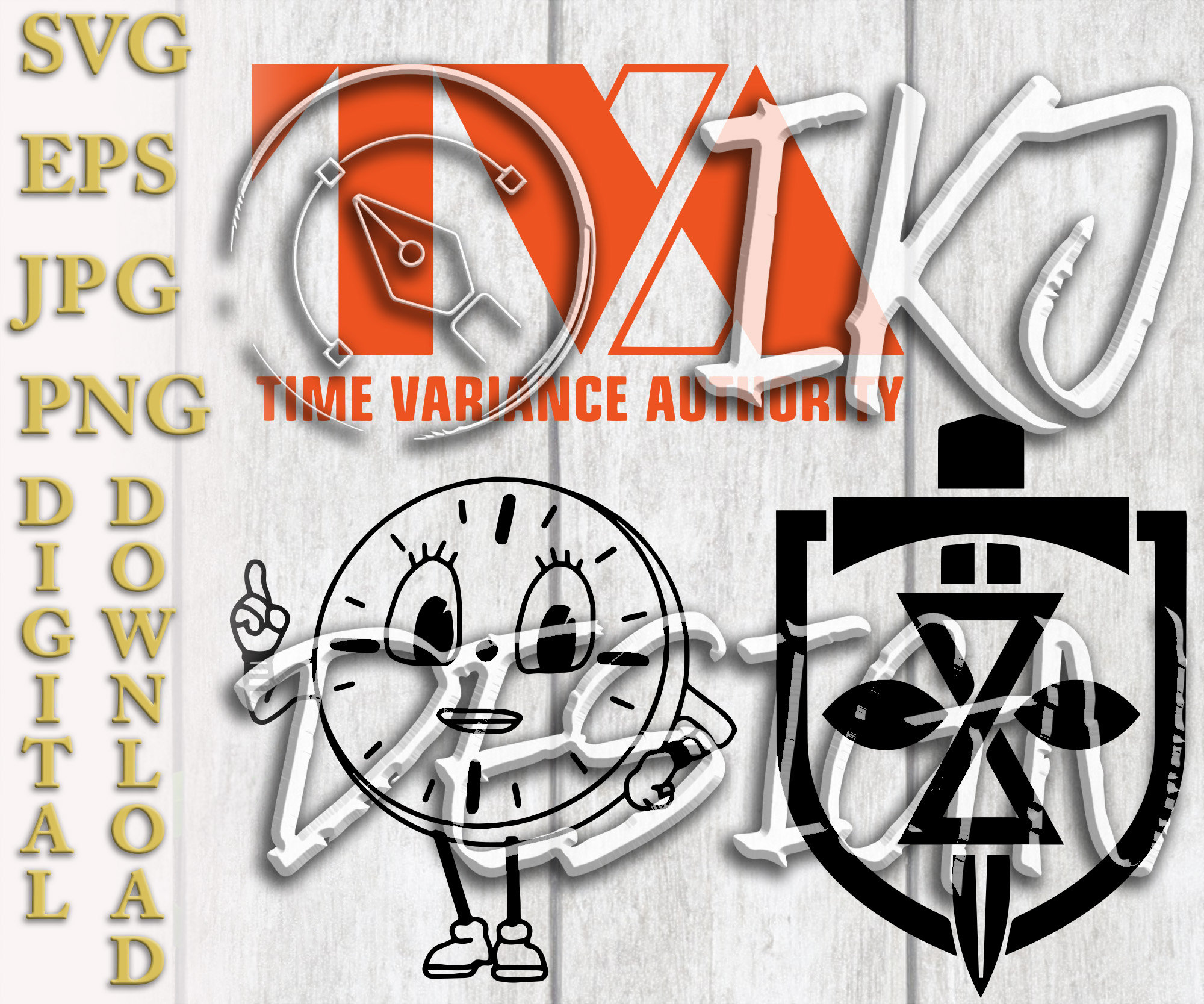Time Variance Authority TVA Bundle SVG EPS Vector Art Raster Files - Etsy
