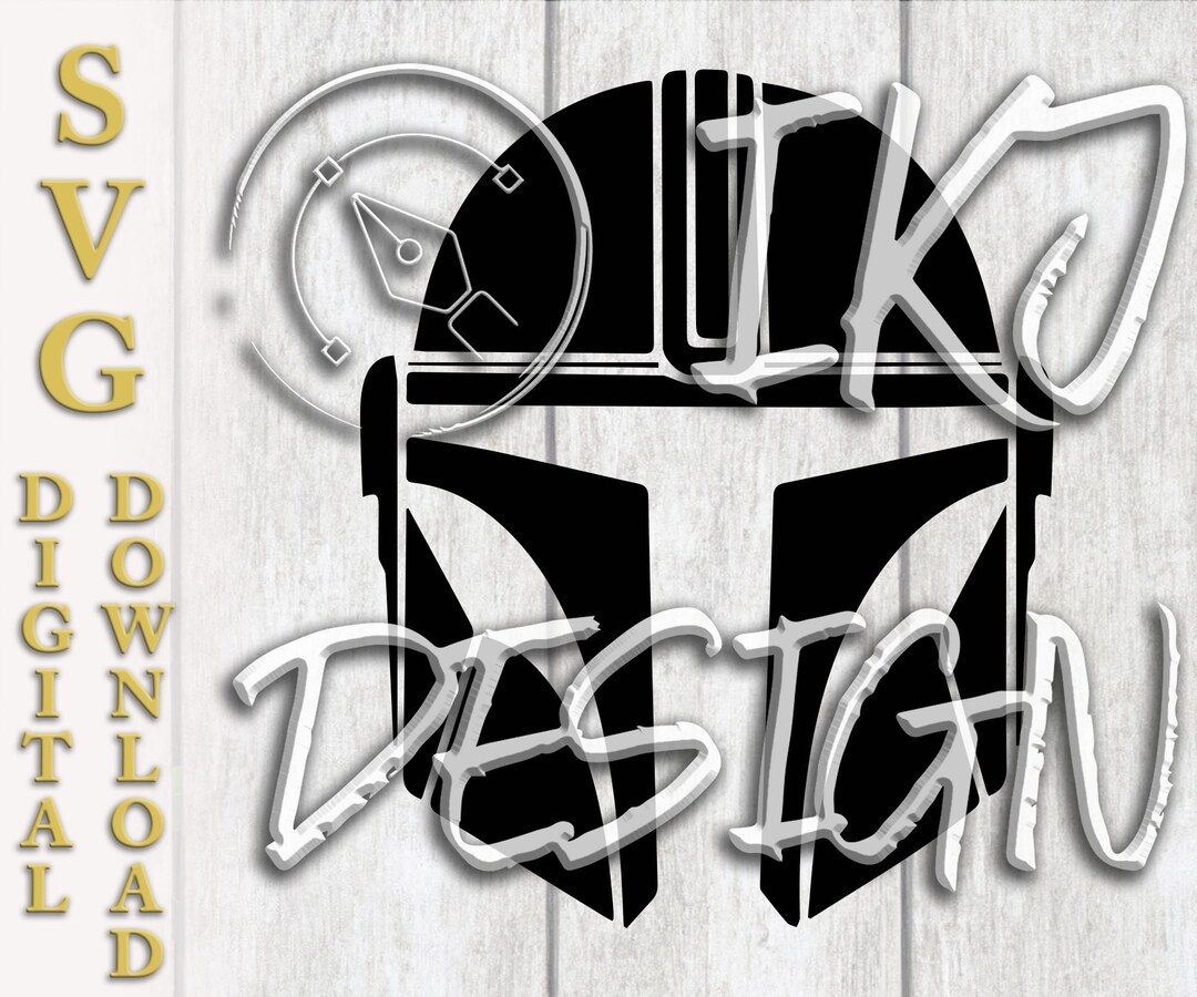 Mando Mandalorian Helmet SVG | Vector Art | PNG| Raster Art - Etsy