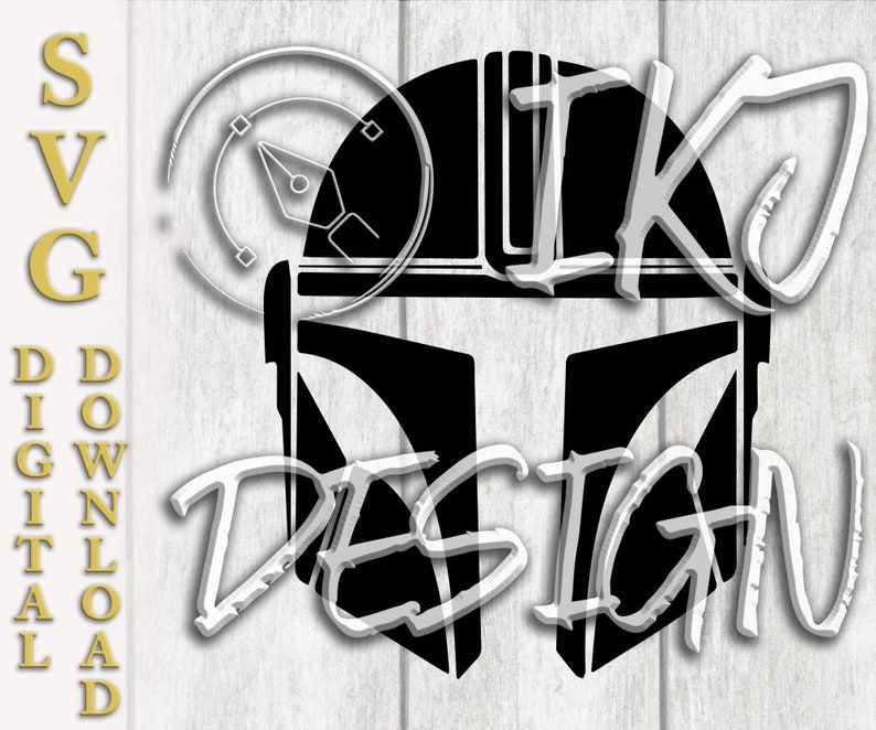 Mando Mandalorian Helmet SVG | Vector Art | PNG| Raster Art - Etsy