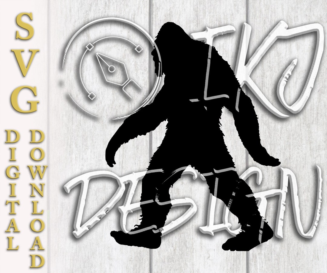 Big Foot Walking SVG | Vector Art - Etsy