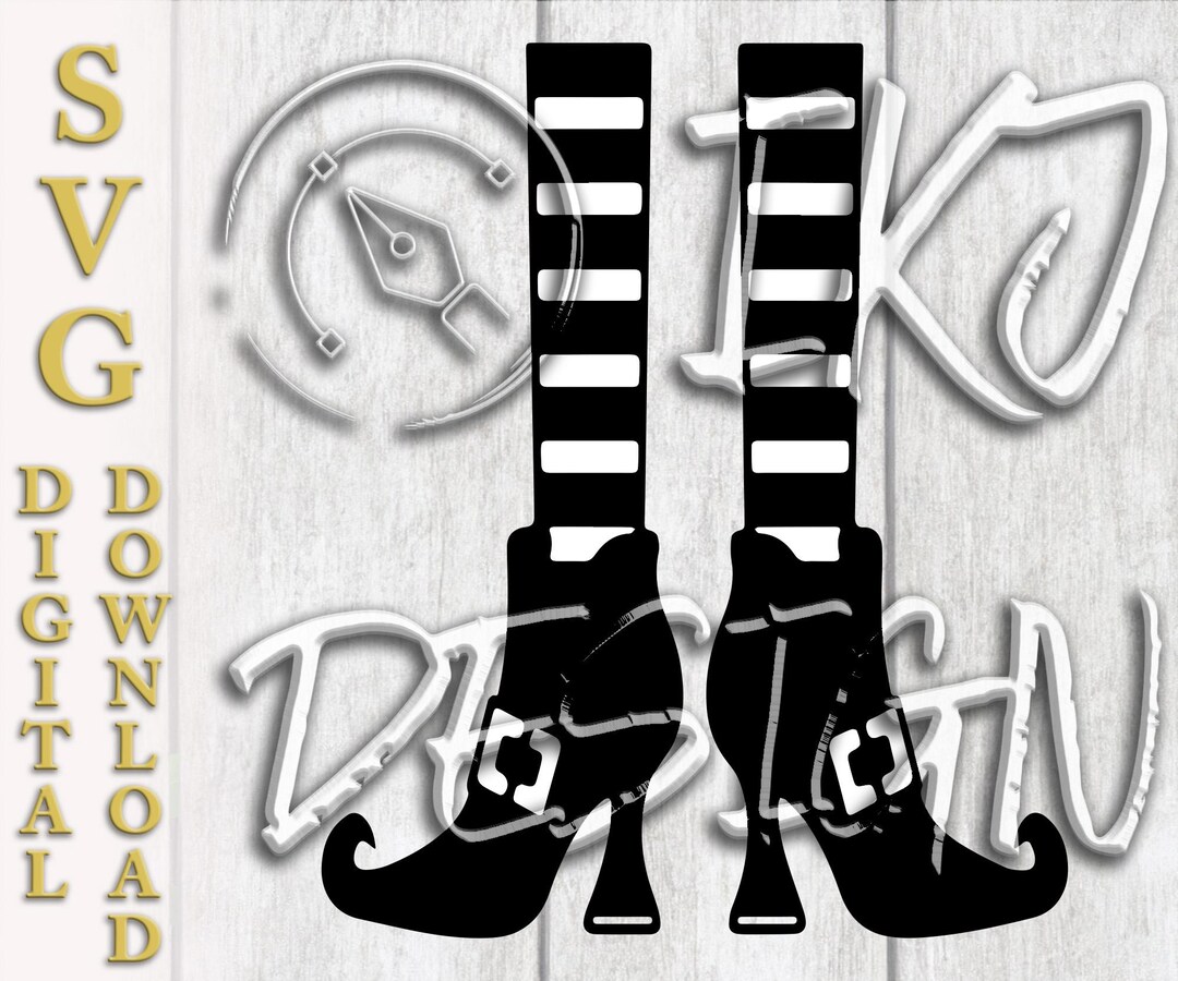 Witch Stockings SVG | PNG | JPG | Vector Art | Raster Files - Etsy