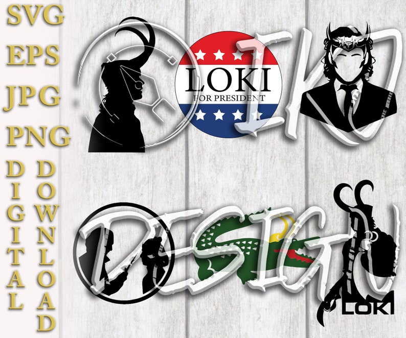 Loki Bundle SVG EPS JPG Png Vector Art Raster Files - Etsy