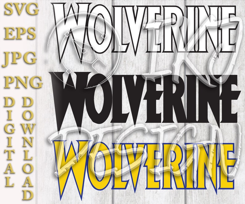 Wolverine Bundle SVG | EPS | JPG | Png | Vector Art | Raster Files - Etsy