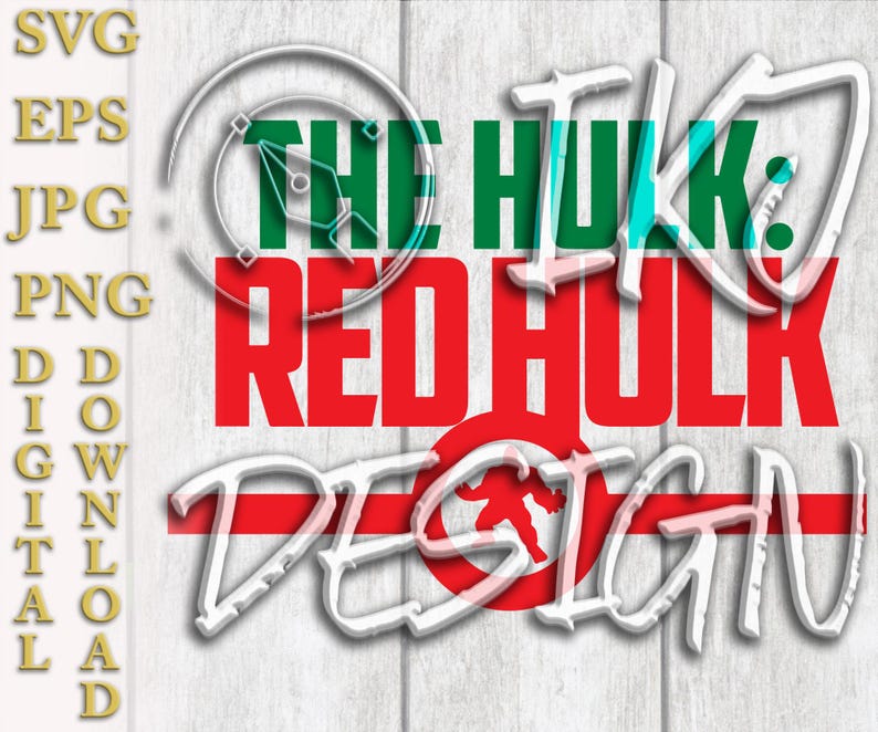 Red Hulk Bundle SVG | EPS | PNG | Vector Art | Raster Files - Etsy