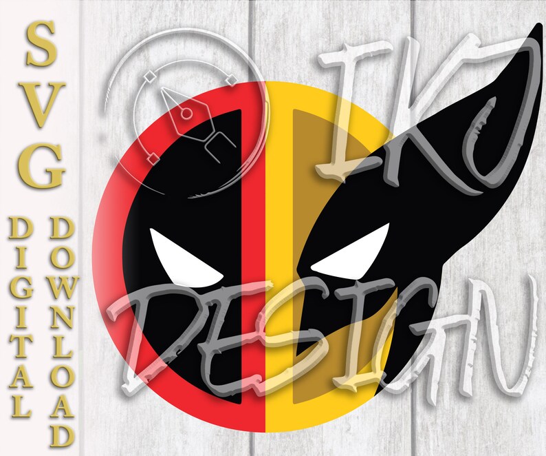 Deadpool vs Wolverine Slip Logo SVG / Arte vectorial - Etsy México