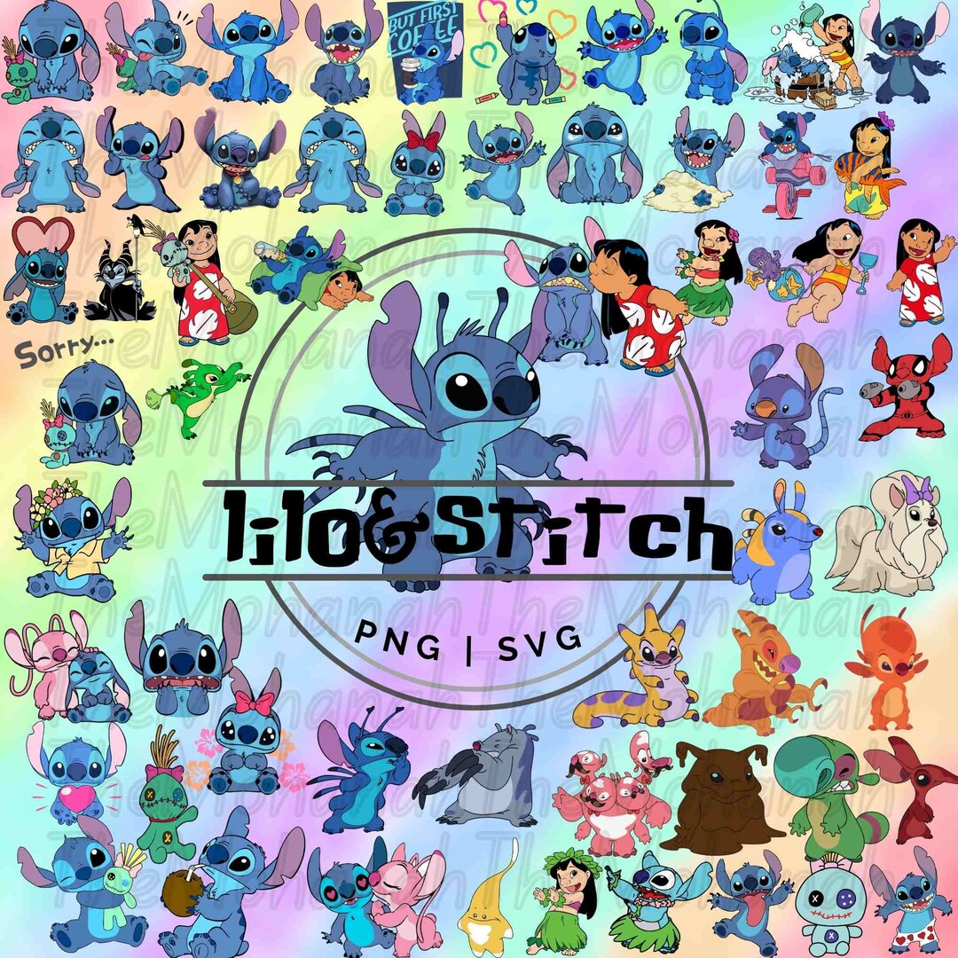 700 Stitch Svg, Stitch Bundle, Stitch Clipart, Stitch Png, Lilo and ...