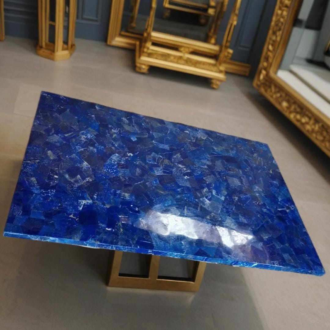 Lapis Lazuli Marble Tabletop: Polished Stone Kitchen Counter - Etsy