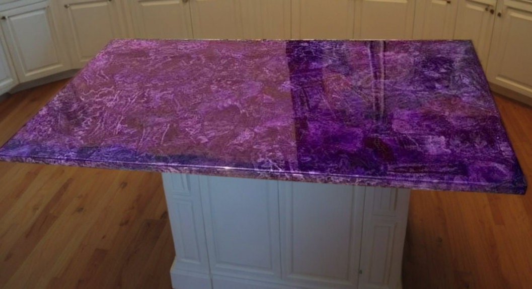 Amethyst Countertop Slab Mid Century Modern Agate Stone Healing Crystal ...