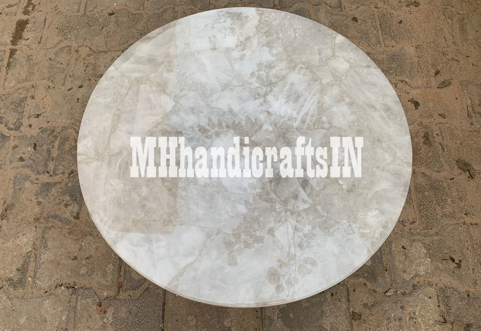 Natural Quartz Table Top ,white Quartz Round Center Table Top, Quartz ...