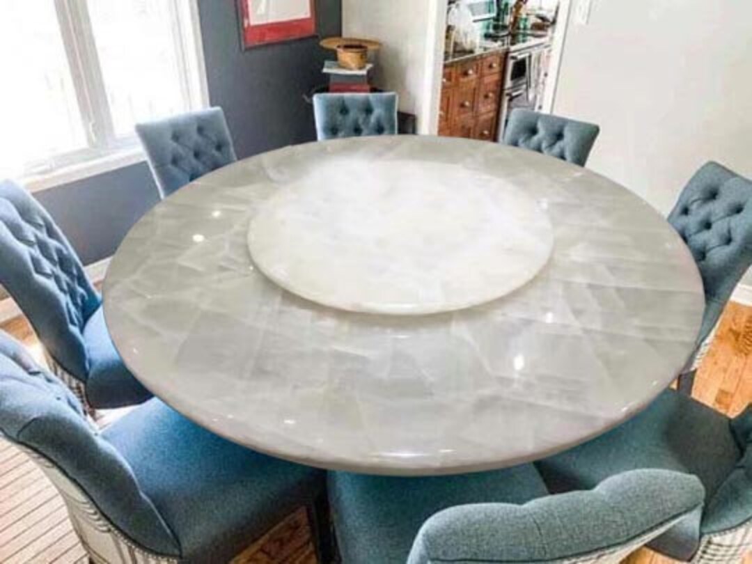 Buy White Quartz Round Table Top - Perfect for Coffee, Center, Dine ...