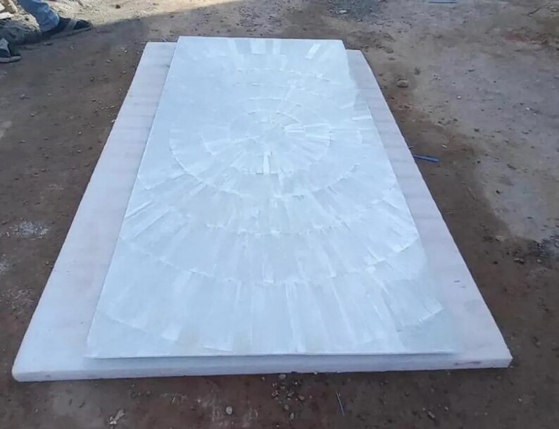 Handmade Selenite Sunburst Wall Panel: Crystal Healing Decor - Etsy