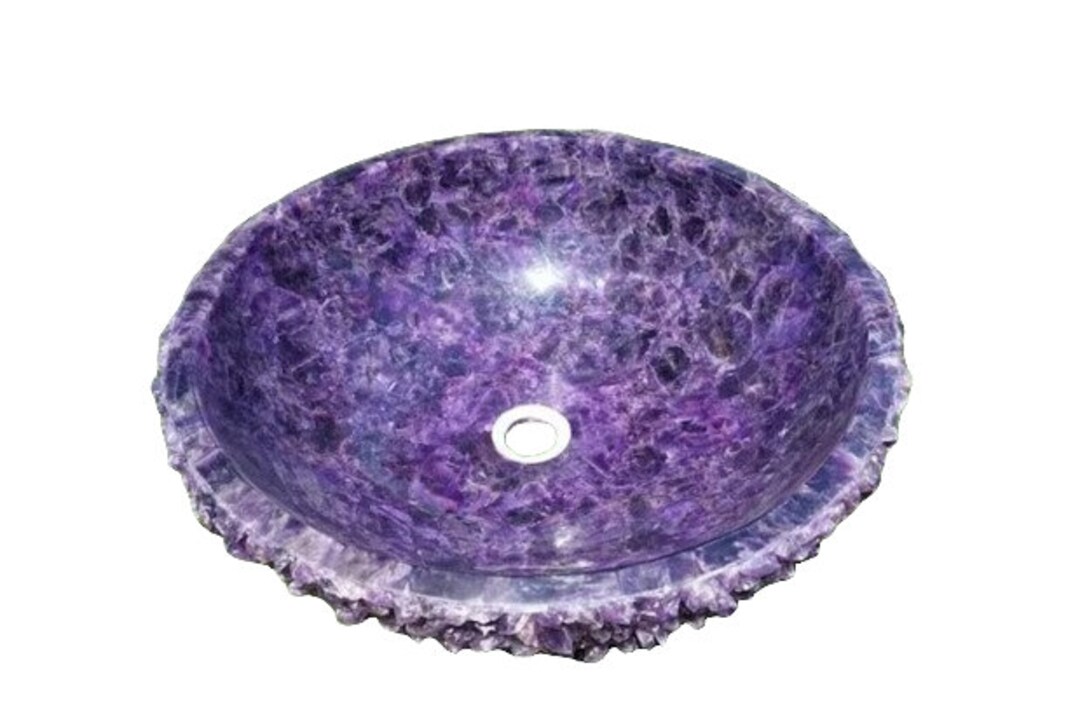 Amethyst Geode Sink / Amethyst Stones Counter Top Sink /round Wash ...