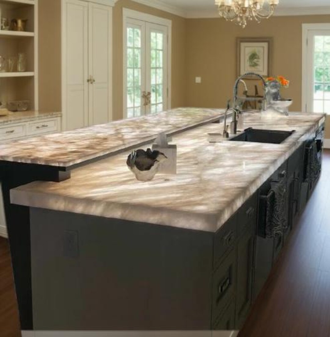 White Quartz Stones Countertop, Quartz Natural Stones Coffee Tabletop ...
