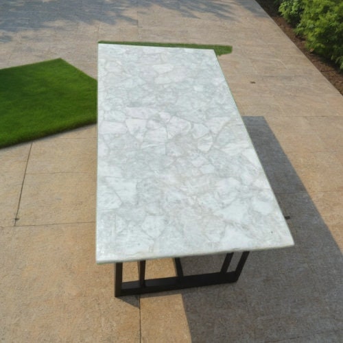 White Quartz Dining Table, Quartz Countertops, Quartz Dining Table Top ...