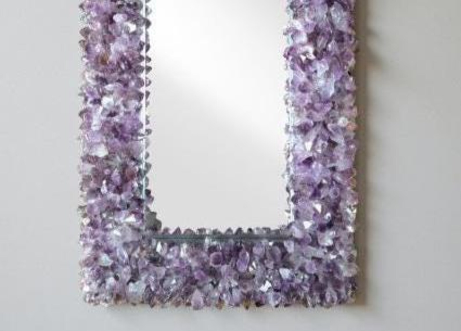 Amethyst Geode Wall Mirror: Handmade Agate Frame, Boho Home Decor - Etsy