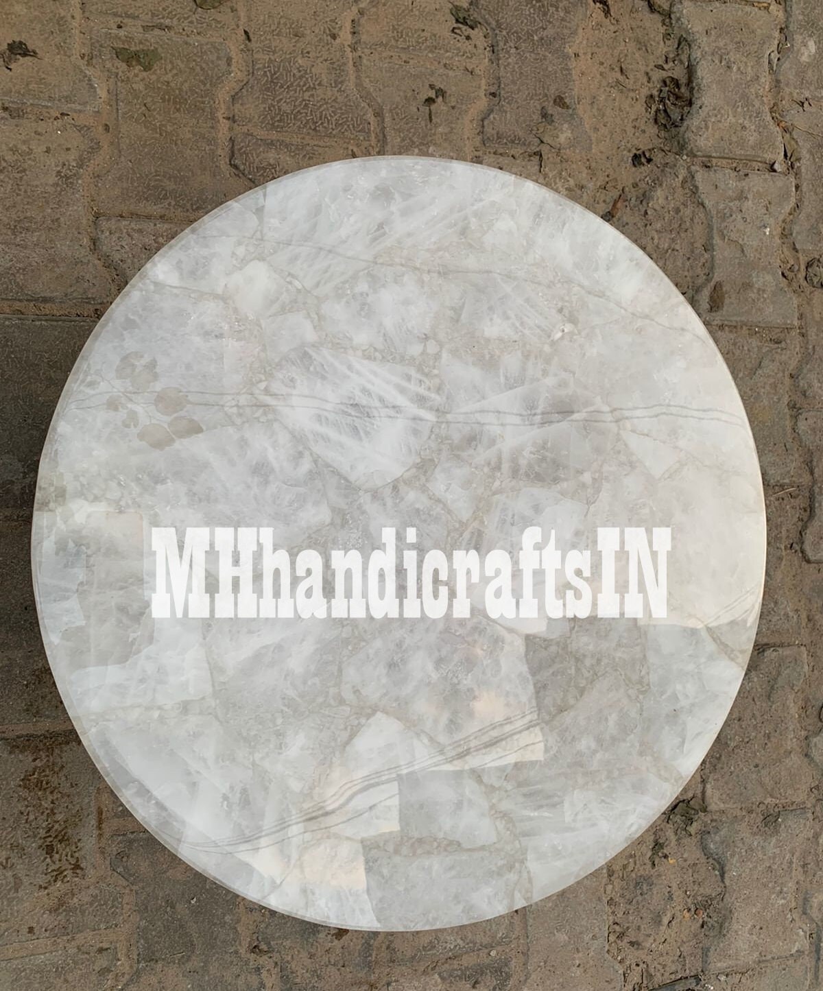 Natural Quartz Table Top ,white Quartz Round Center Table Top, Quartz ...