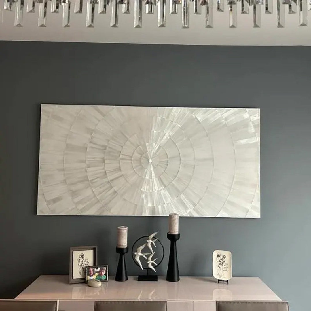 Handmade Selenite Sunburst Wall Panel: Crystal Healing Decor - Etsy
