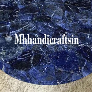 Handmade Blue Sodalite Stone Table Top: Round Agate Dining Table - Etsy