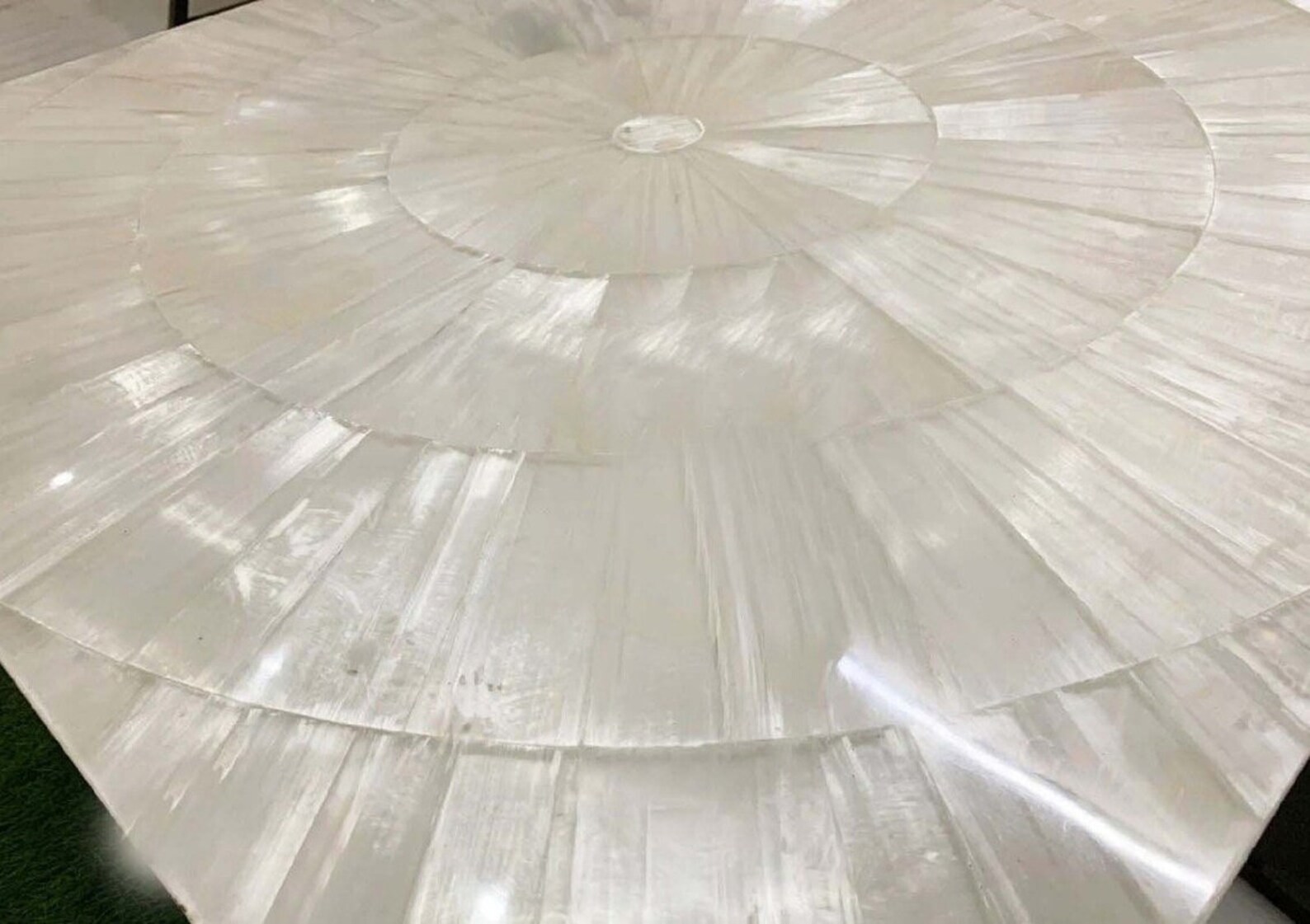 Square Selenite Coffee Table Top: Handmade Sunburst Crystal Panel - Etsy