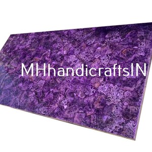 Amethyst Countertop Slab Mid Century Modern Agate Stone Healing Crystal ...