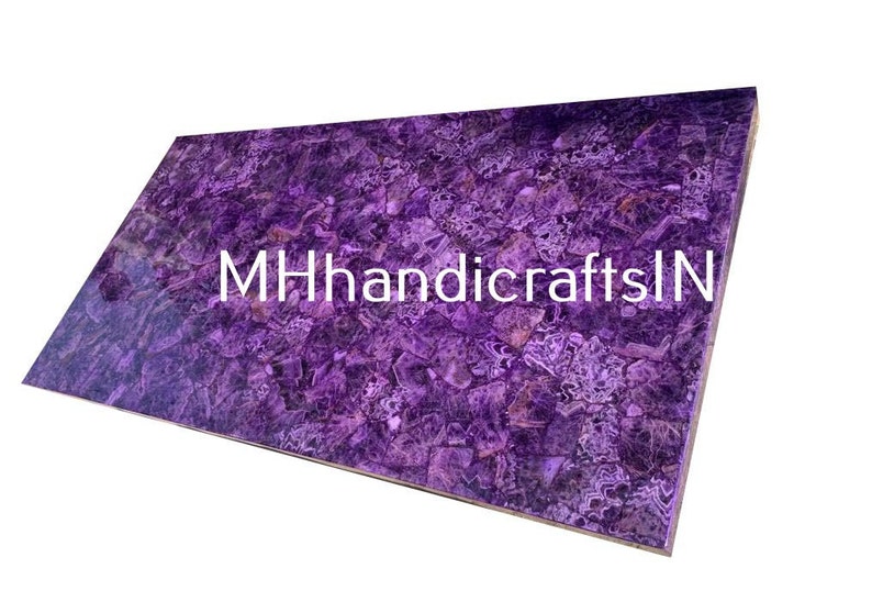 Amethyst Countertop Slab Mid Century Modern Agate Stone Healing Crystal ...