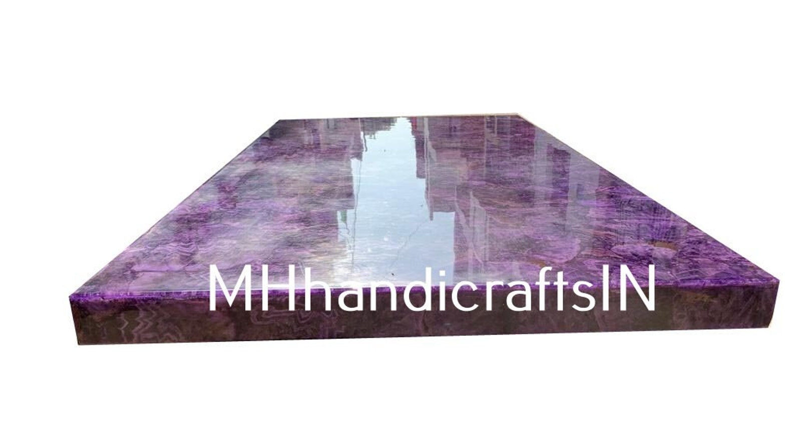 Amethyst Countertop Slab Mid Century Modern Agate Stone Healing Crystal ...